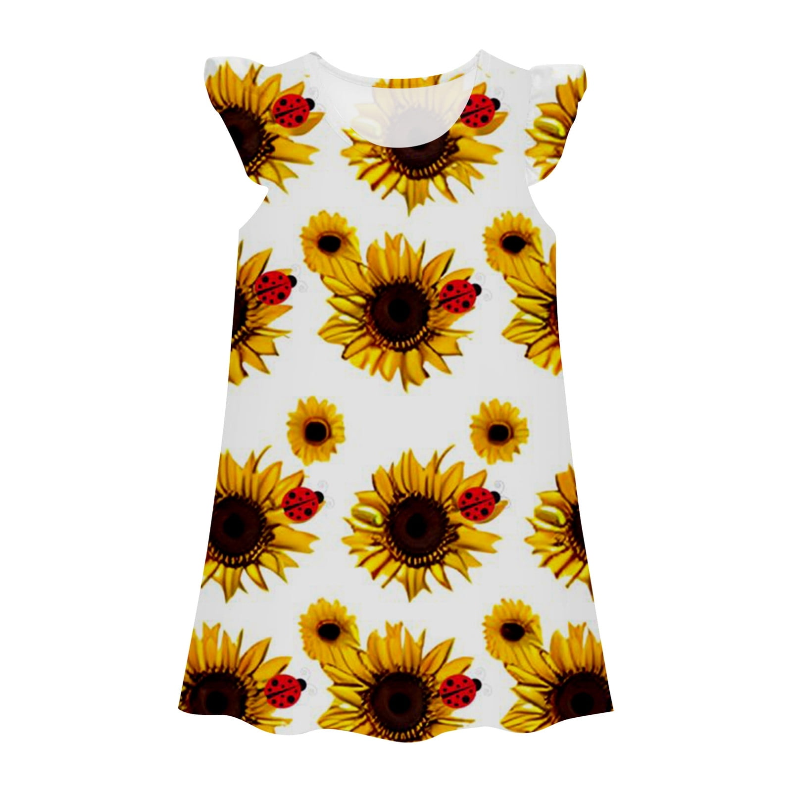 Girl Dresses Fashion Cute Print Princess Gown Toddlers Casual Cute ...