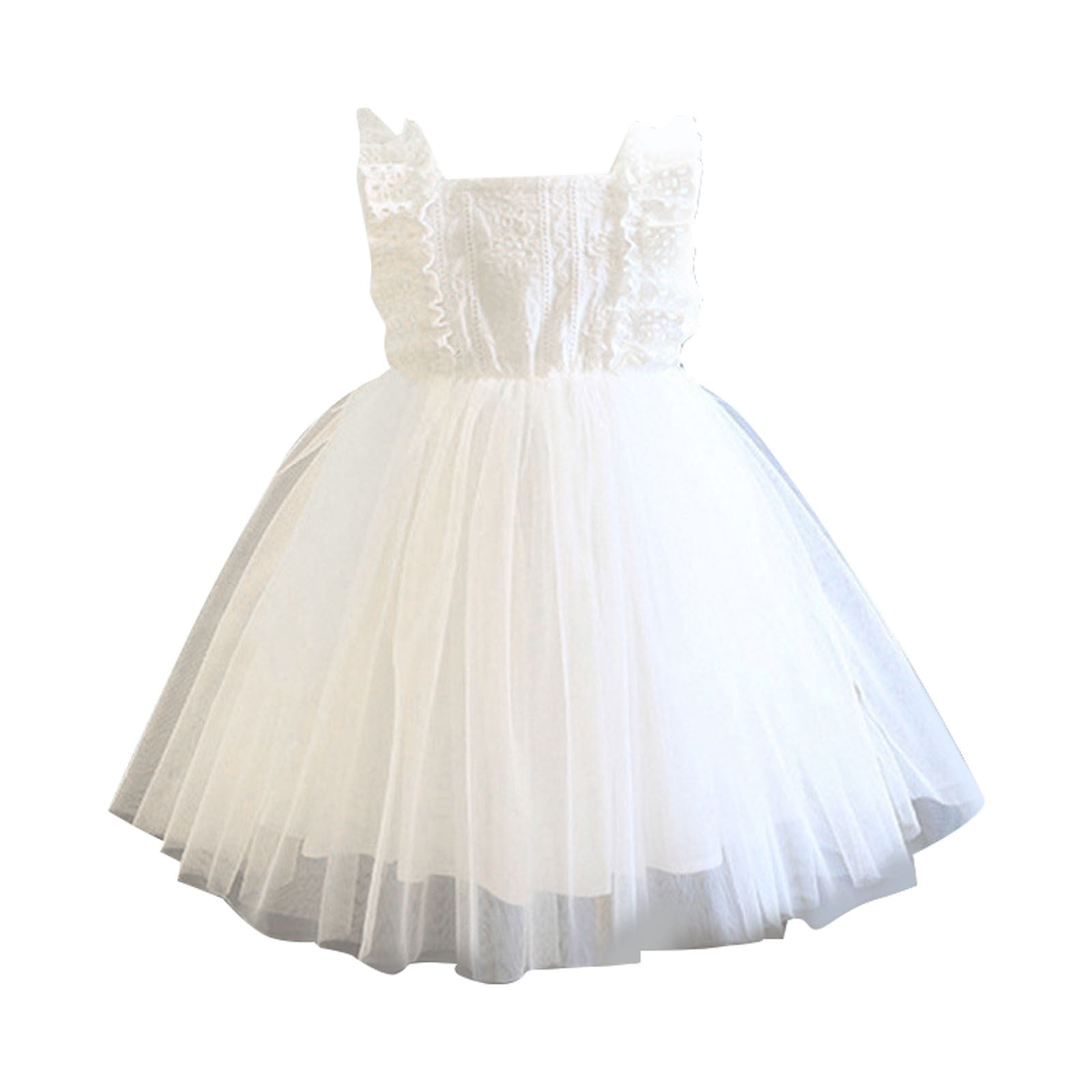 Girl Dresses Summer New Girls Sleeveless Fashion Button Mesh Splicing ...