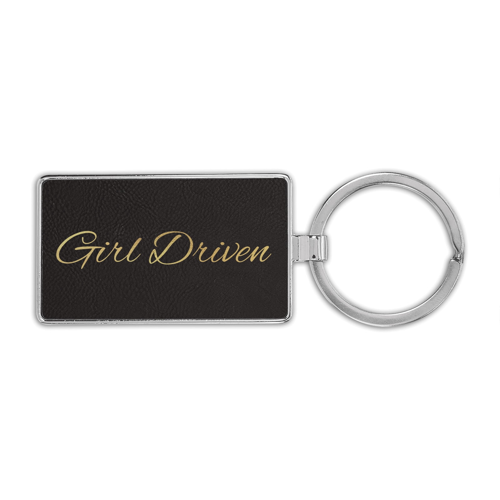 Girl Driven Premium Leatherette Keychain jdm lady daily driver - Black ...