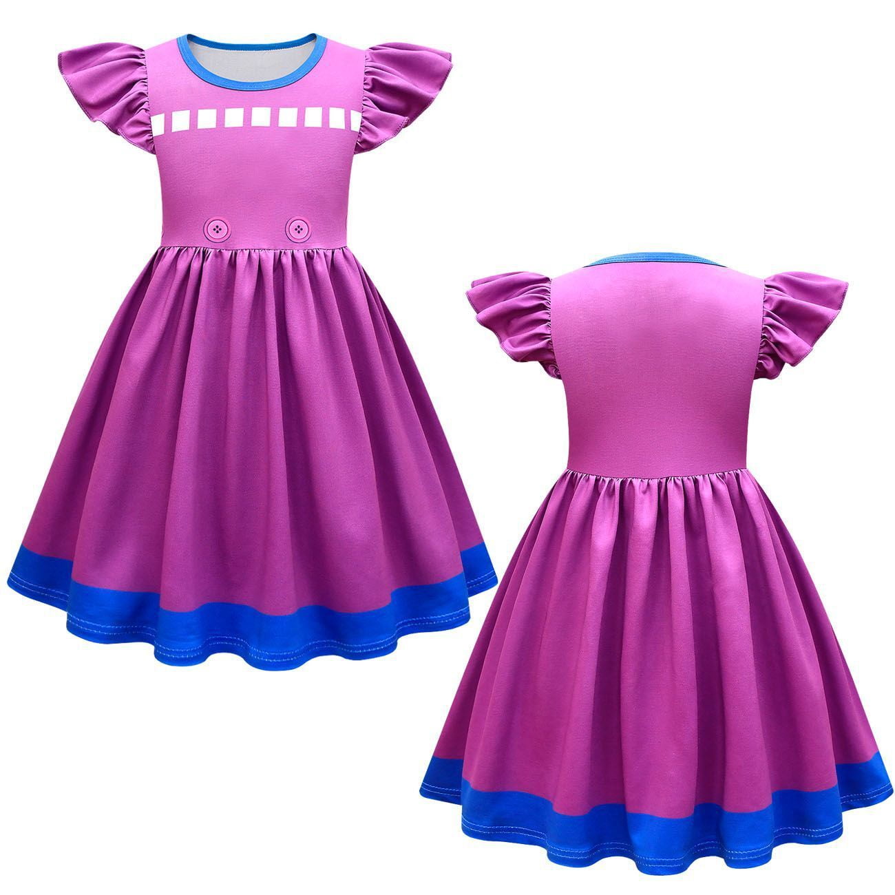 Girl Eleven Costume Mall Dress Halloween Flutter Sleeve Casual Dress ...