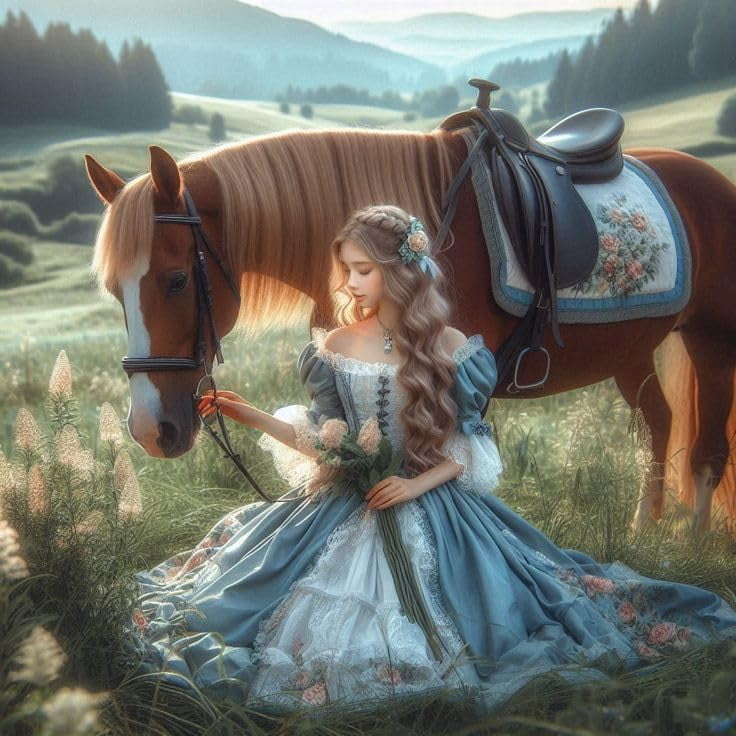 Girl and Her Favorite Horse 1000 Piece Jigsaw Puzzle Suitable for All ...