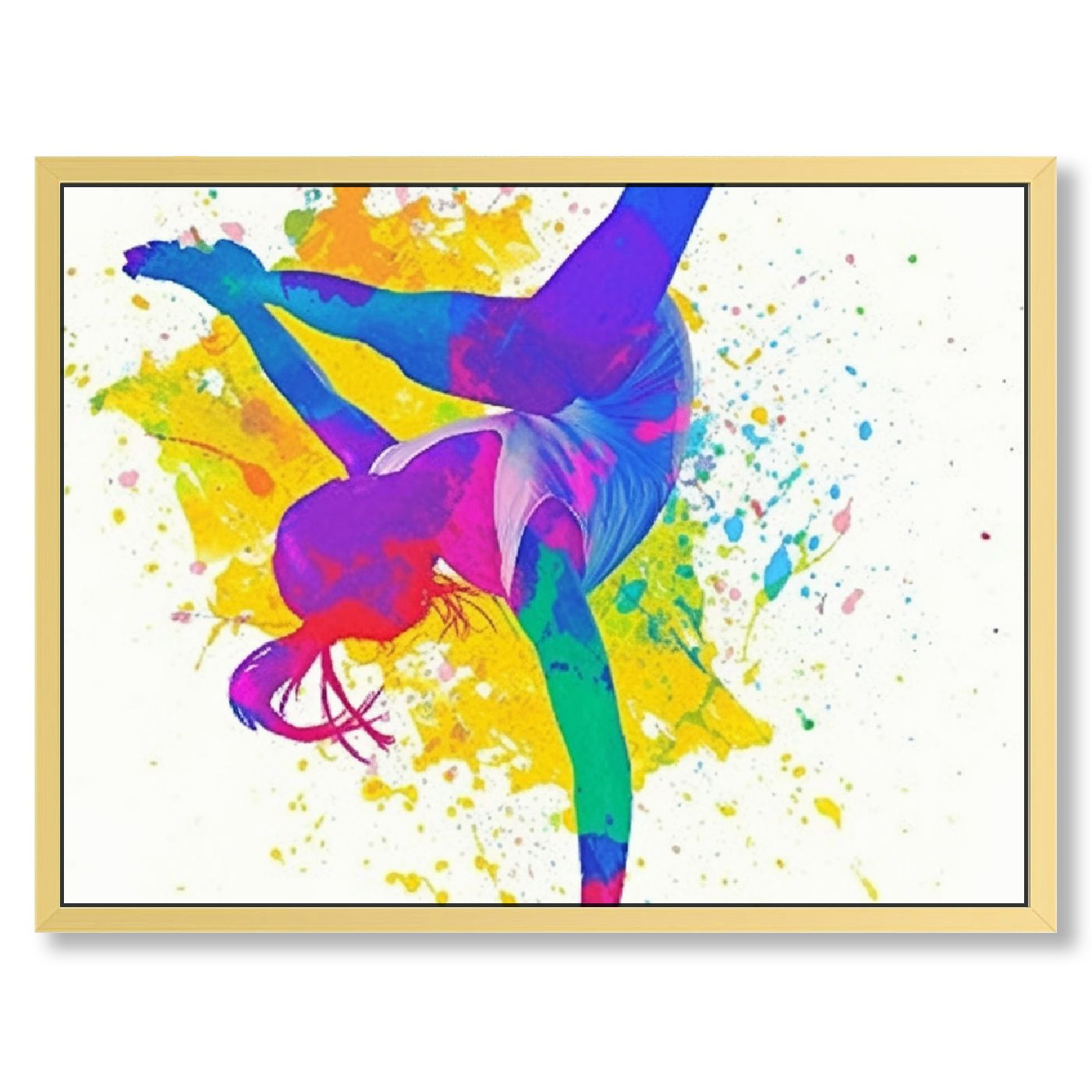 Girl Figure Skater Abstract Wall Art, Unframed Print, Great Gift Idea ...