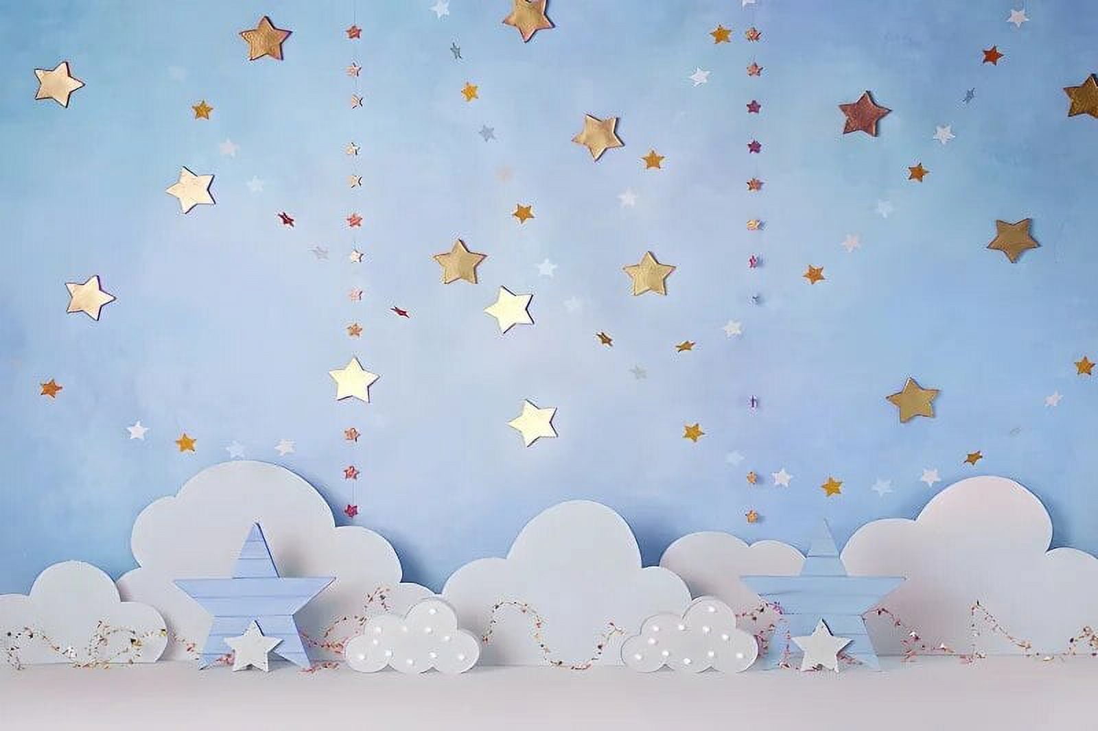 Girl First Birthday Party Backdrop Sweet Pink Balloons Bohemian Scene ...