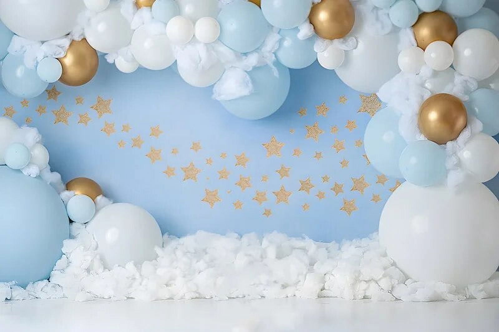 Girl First Birthday Party Backdrop Sweet Pink Balloons Bohemian Scene ...