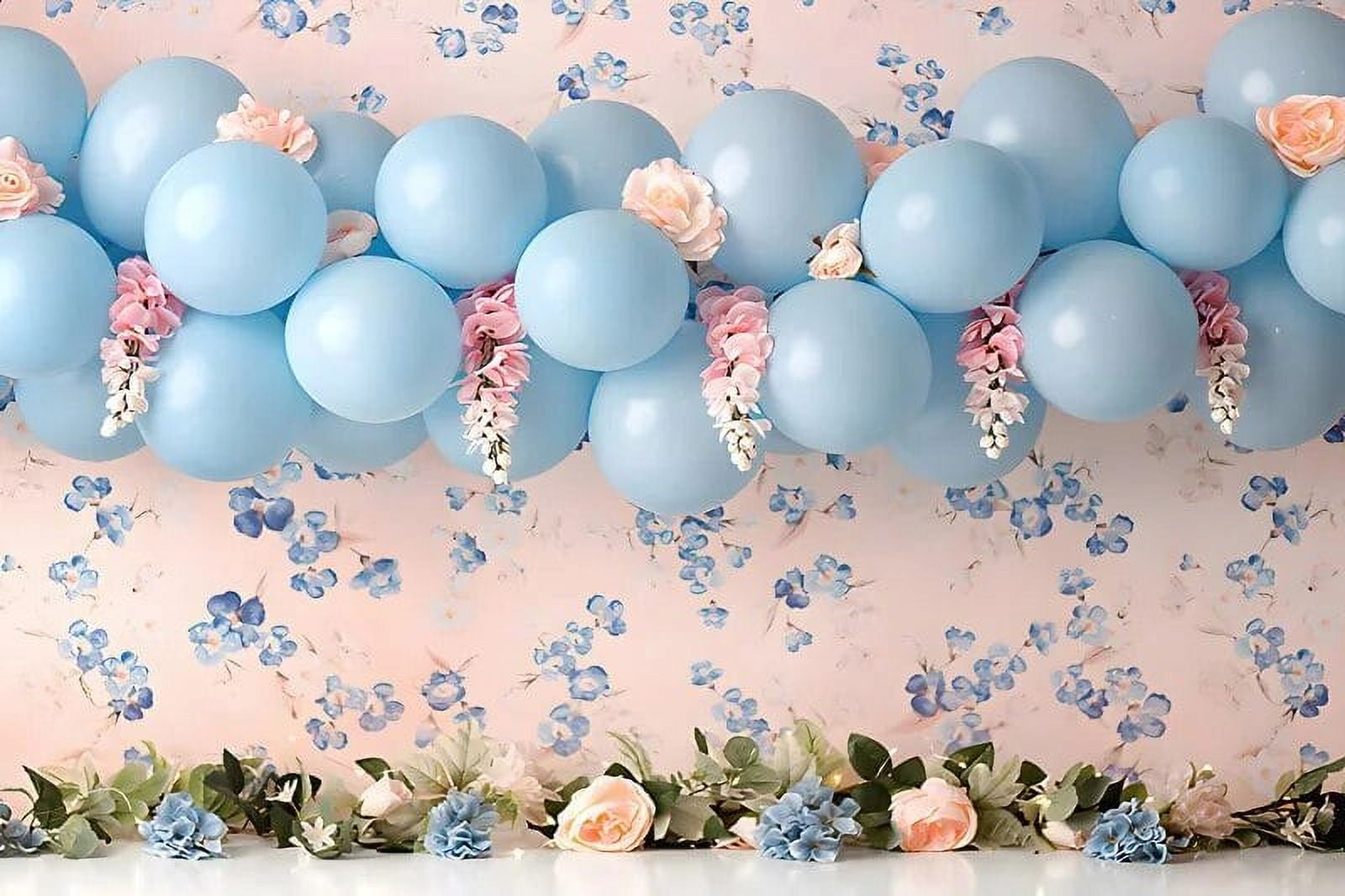 Girl First Birthday Party Backdrop Sweet Pink Balloons Bohemian Scene ...