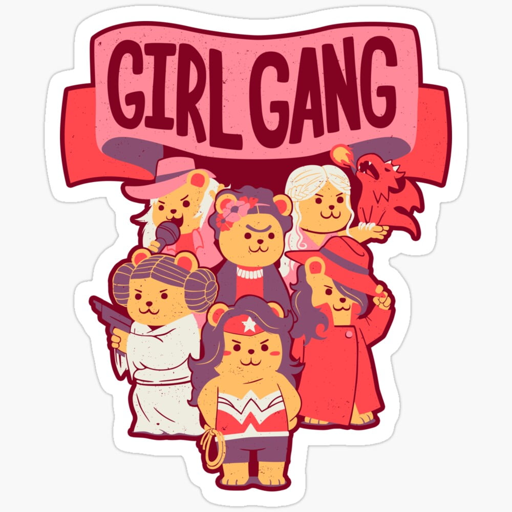 Girl Gang Sticker Phone Decal Water Bottle Stickers Car Decals, Laptop ...