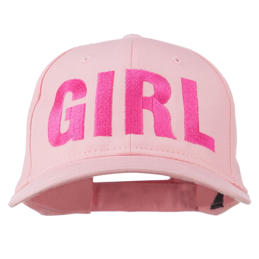 Girl Hip Hop Embroidered Cotton Twill Cap - Pink OSFM - Walmart.com