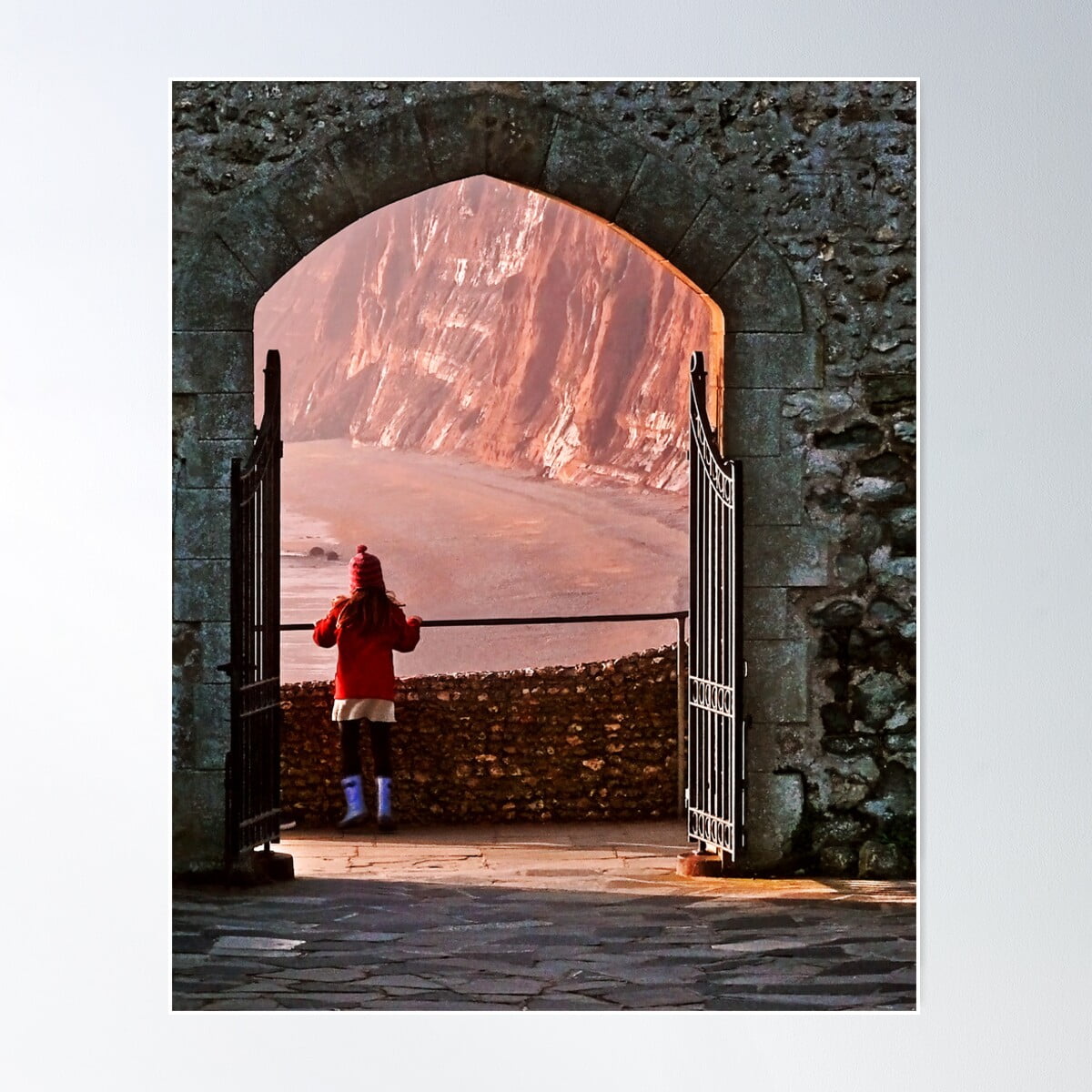 Girl In A Red Hat Poster Wall Art, Modern Wall Decor For Living Room ...
