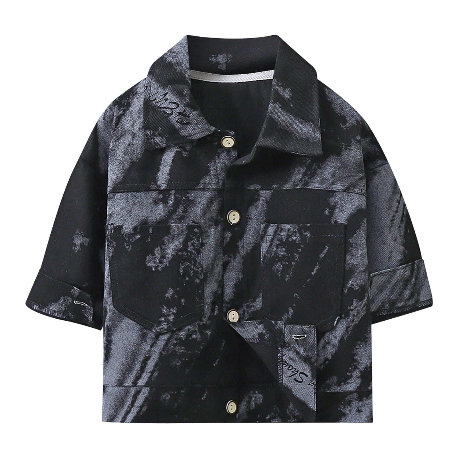 Girl Jacket Long Sleeve Girls Jean Jacket Basic Button Down Coat Girl ...