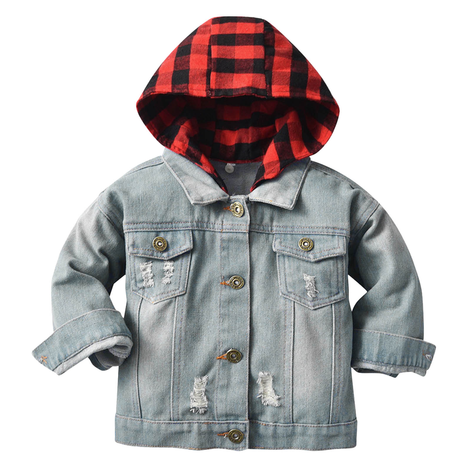 Girl Jacket Long Sleeve Girls Jean Jacket Button Down Jacket Coat Girl ...