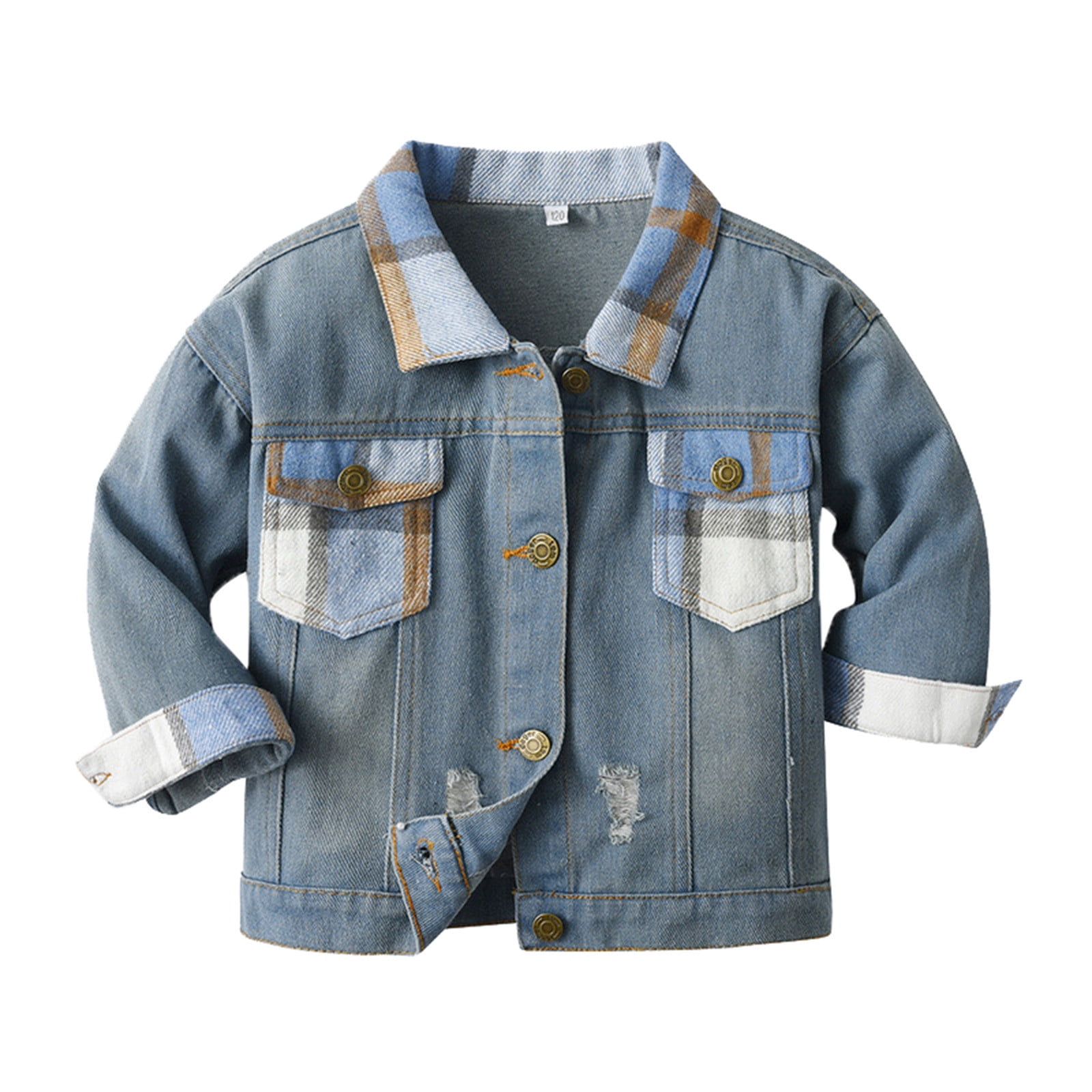 Girl Jacket Long Sleeve Jean Jacket Button Top Coat Birthday Girl ...