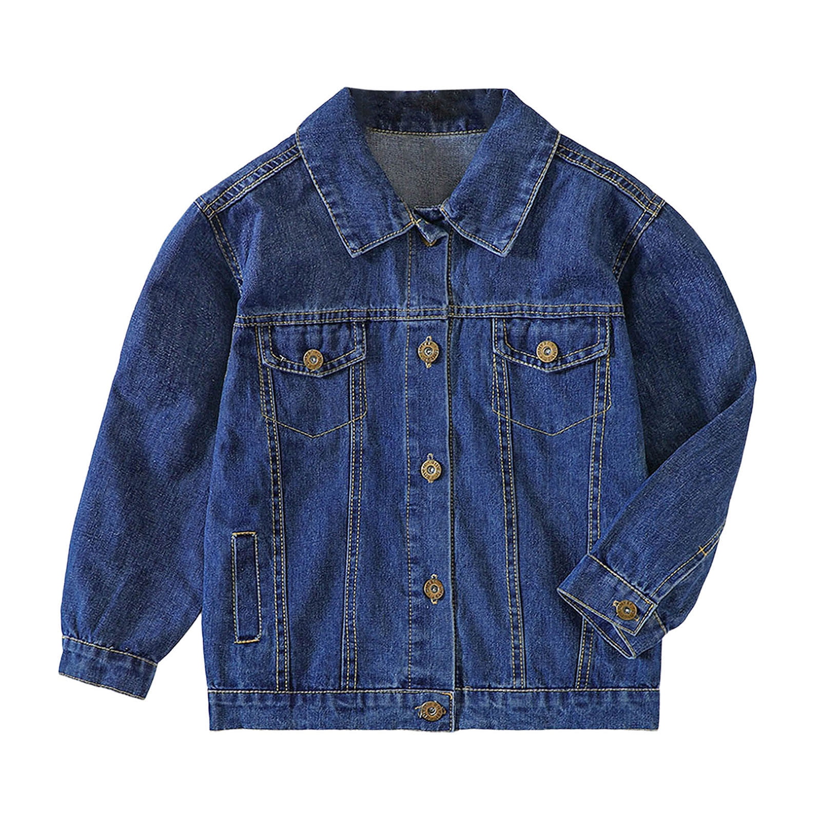 Girl Jackets Long Sleeve Jean Jacket Button Top Coat Girls Clothes for ...