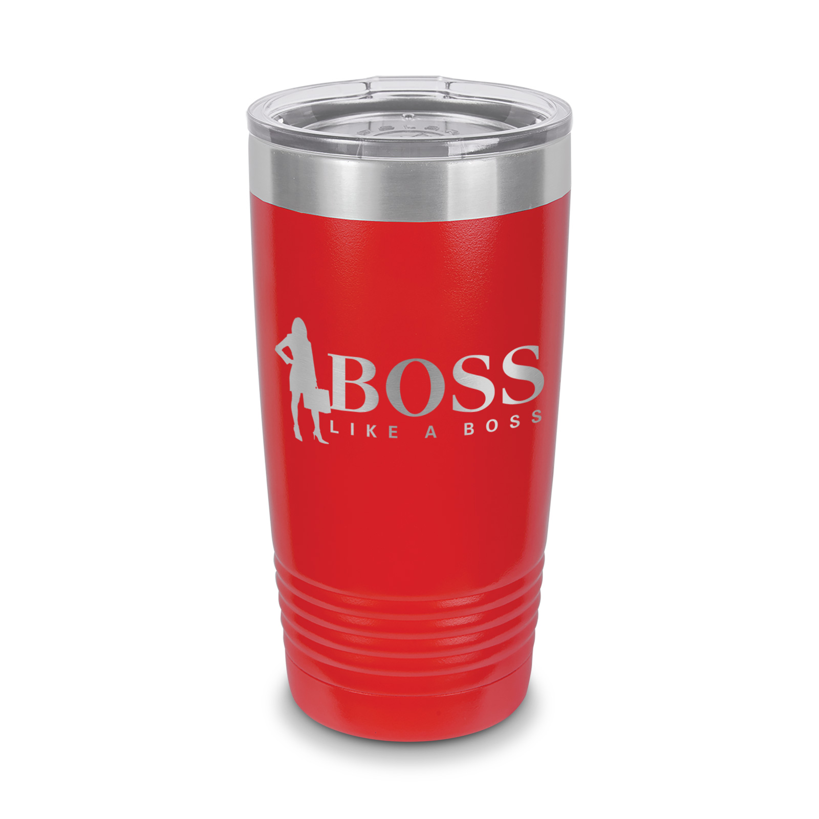 Girl Like A Boss Tumbler 20 oz - Laser Engraved w/ Clear Lid ...