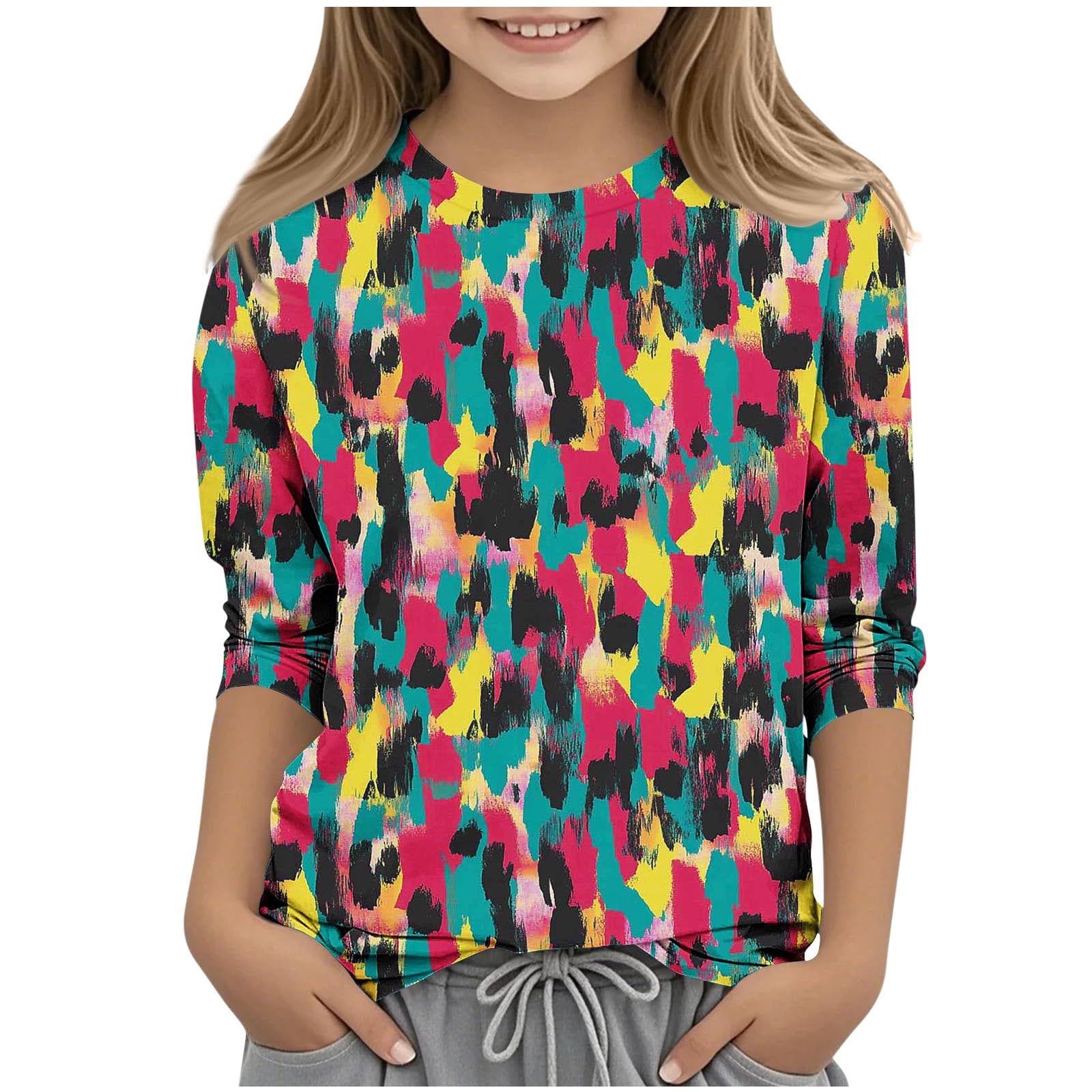 Girl Long Sleeve Shirts Cute Tops for Girls Girls Long Sleeve Black ...