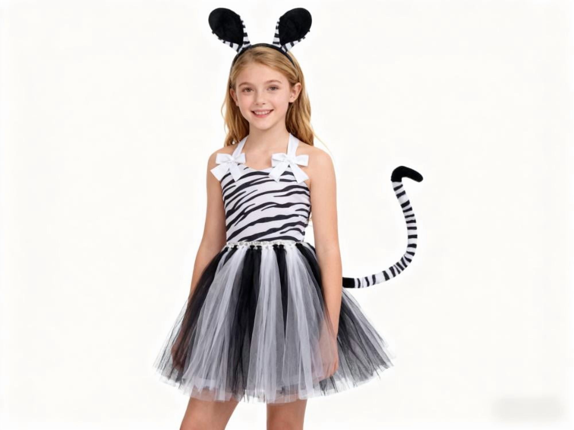 Girl Milk Cow Costume Halloween Cosplay Farm Animal Role Play Tutu ...