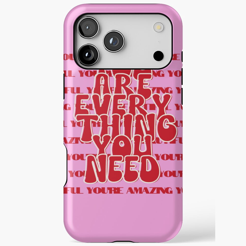 Girl Motivation Pink Self Love Quote iPhone Case 11 through 17 Pro Max ...