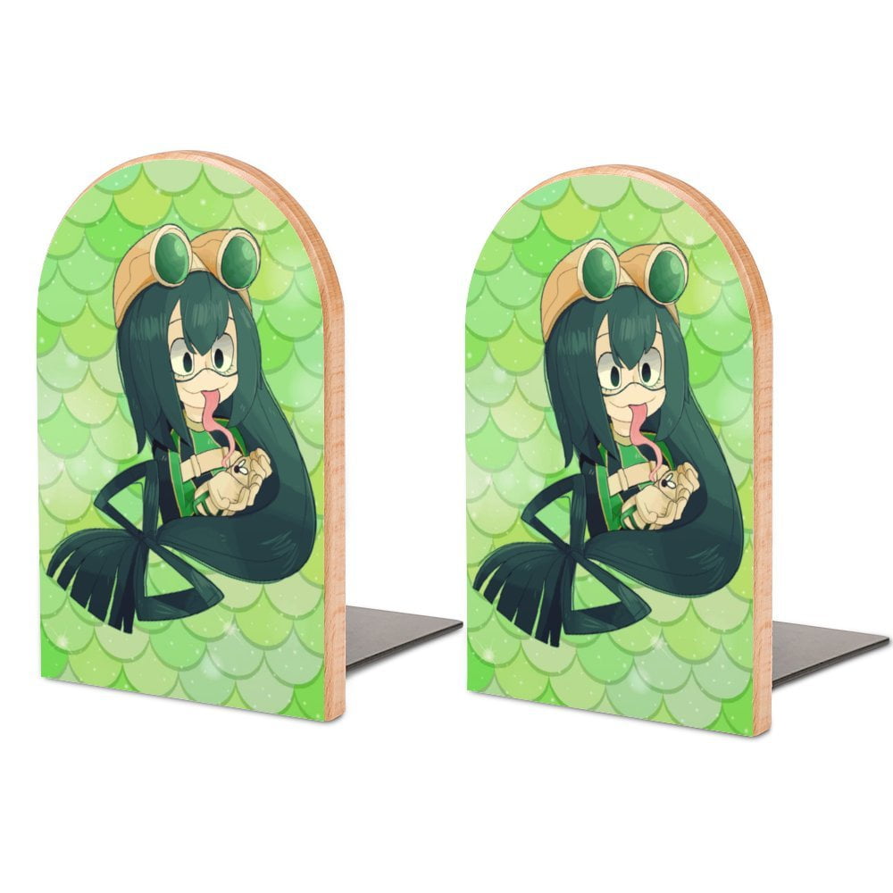 Girl My Hero Academia Anime Bookends Wood Book Divider Decor Shelves ...