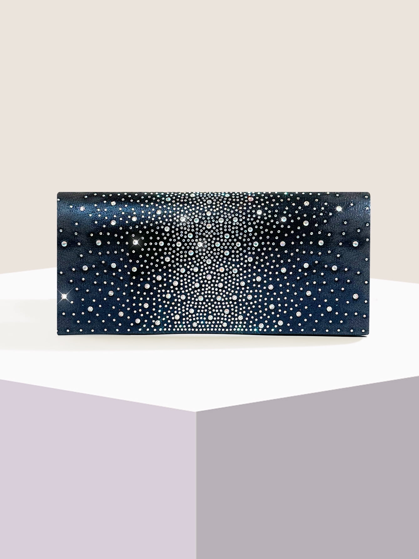 Girl Navy Blue Envelope Clutch Bag, Women's Envelope Navy Blue Evening ...
