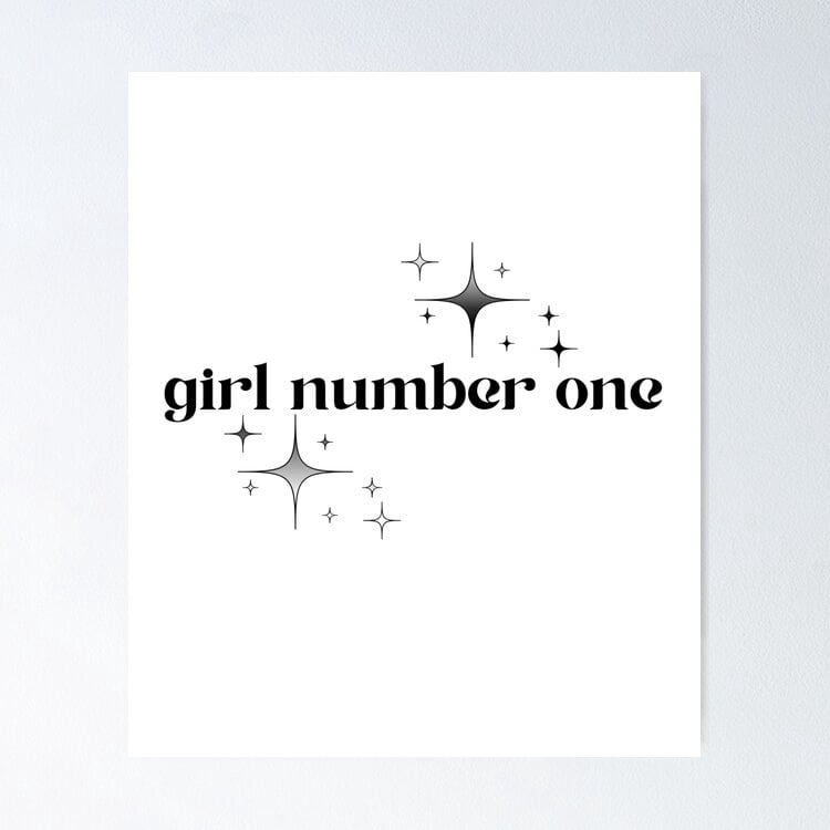 Girl Number One Poster- Unframed Poster | Wall Art | Perfect For Home ...