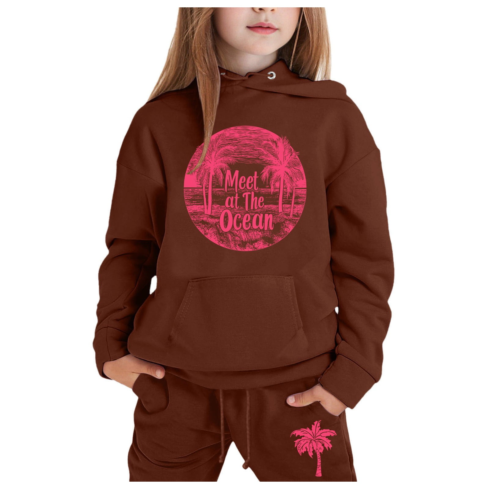 Girl Outfits Size 7 Graphic Sweatshirts and Sweatpants Track Suit for ...