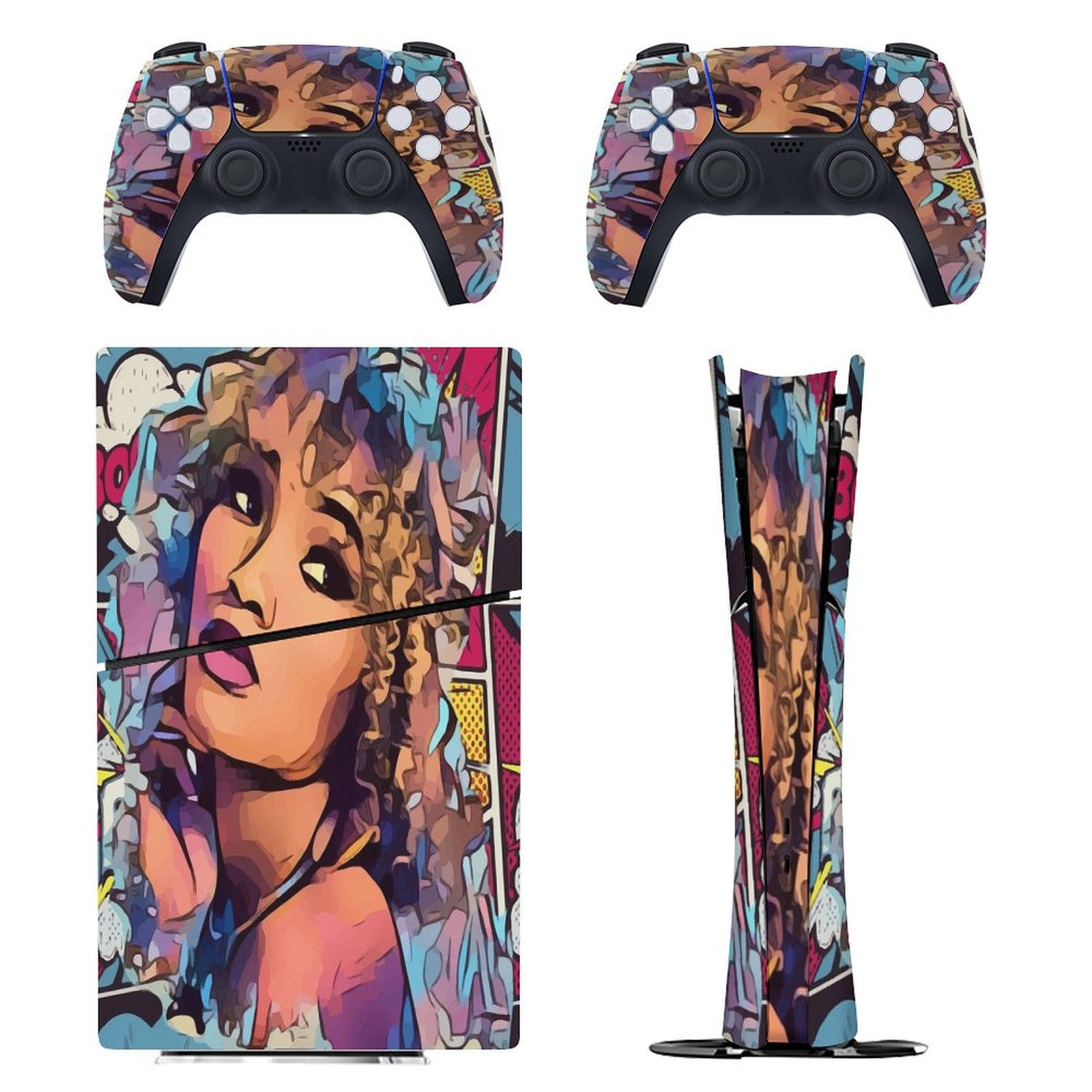 Girl PS5/PS5 Slim Digital Disc Skin Sticker For Console And Controller ...