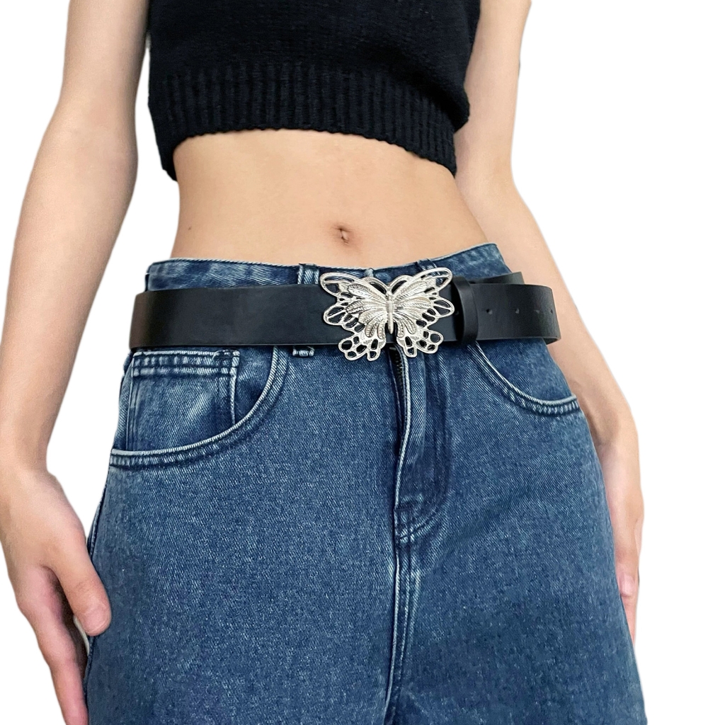 Girl PU Waist Belt with Buckle for Fashion Enthusiasts Jeans Skirt ...