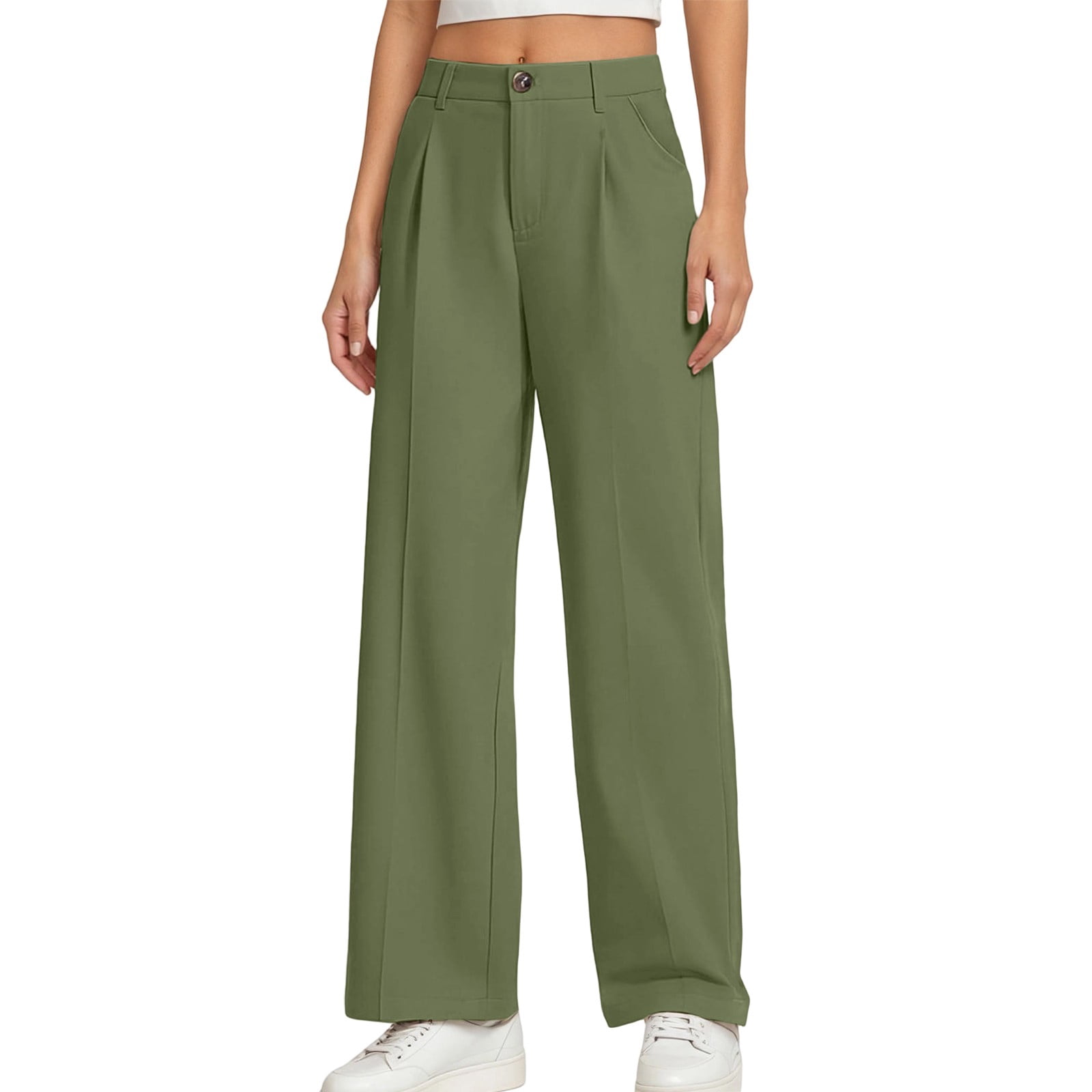 Girl Pants Preppy Silhouette Wide Leg Dress Pants Designed for Older ...