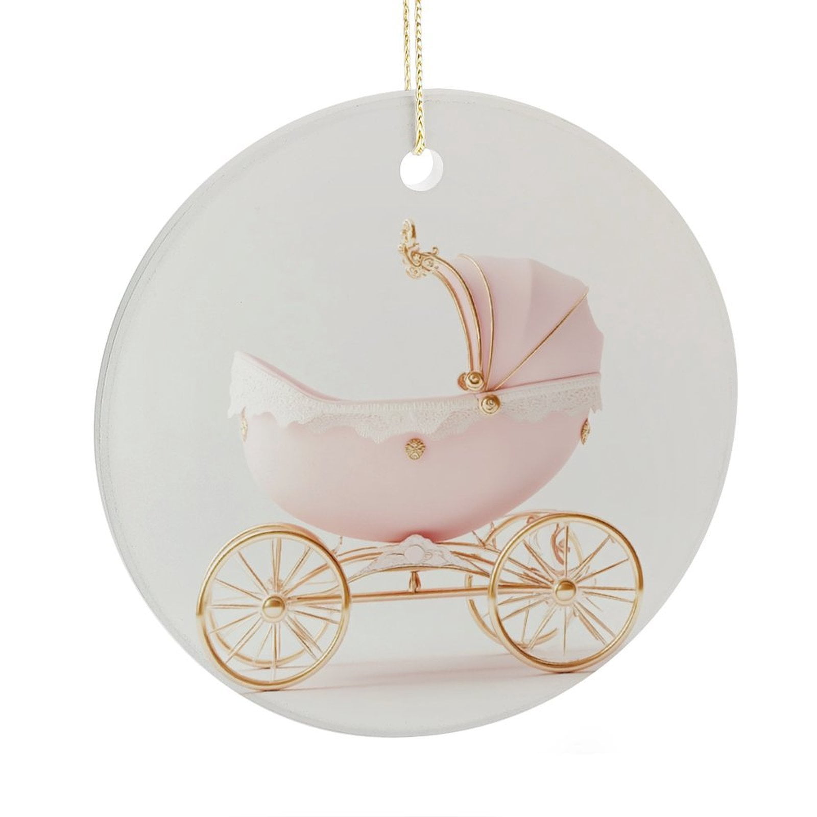 It's A Girl, Pink Baby Pregnancy Announcement Christmas Tree Ornament ...