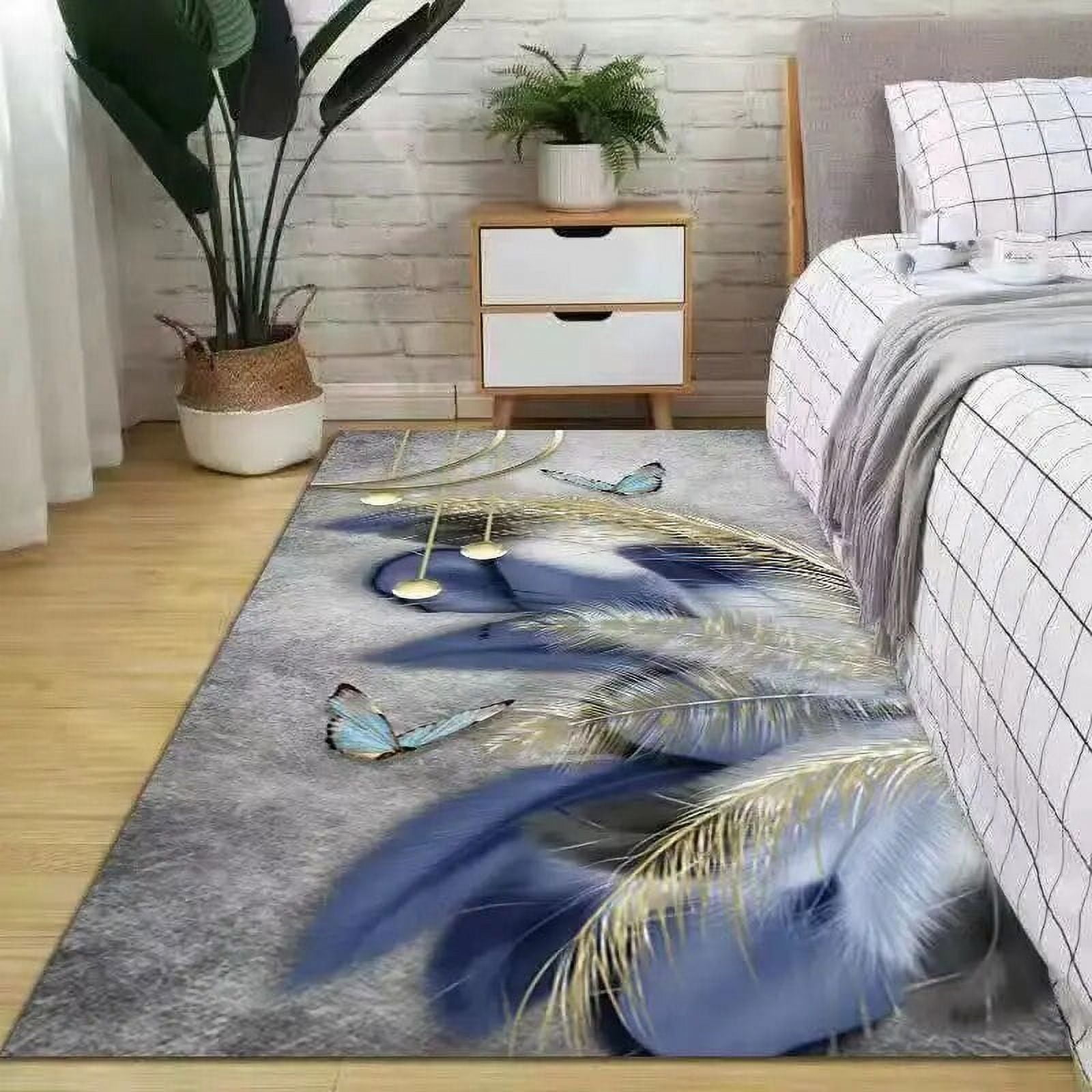 Girl Pink Bedroom Bedside Rug Modern Luxury Carpets for Living Room ...