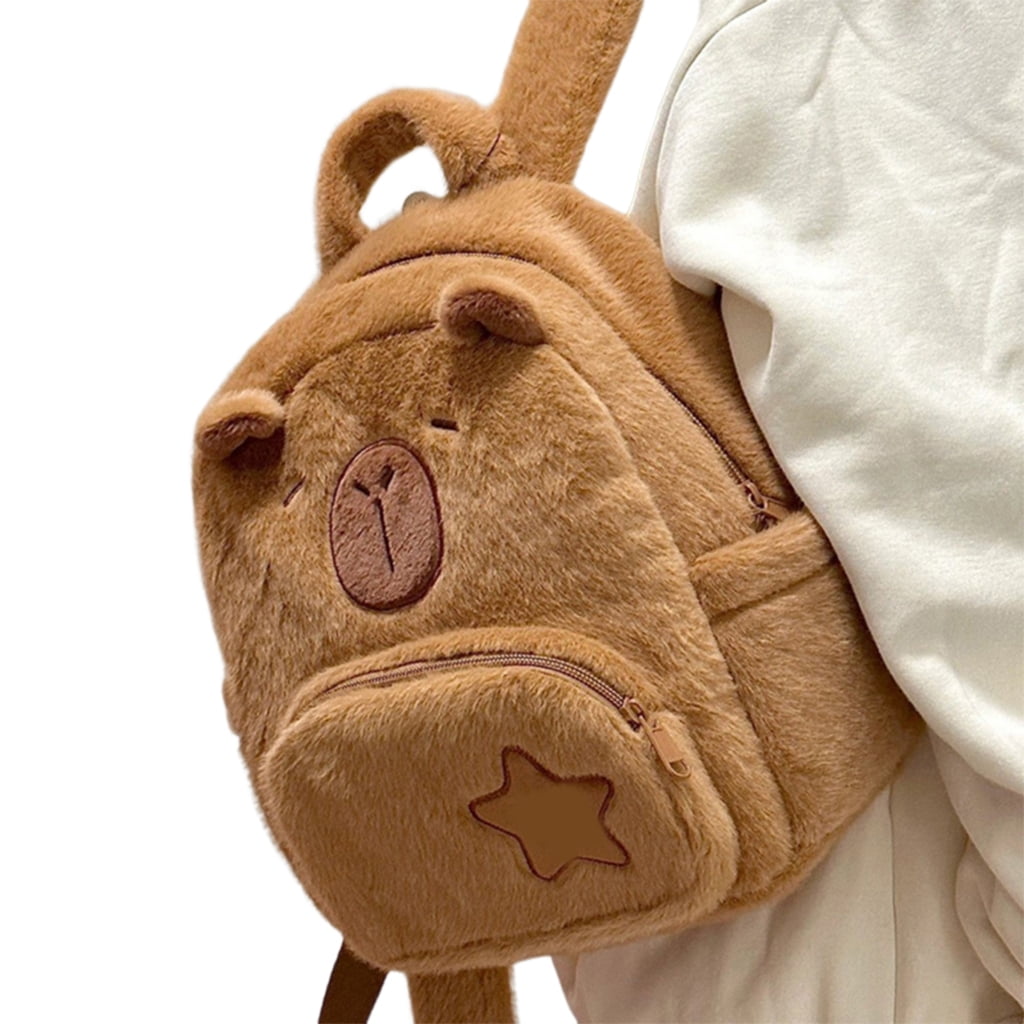 Girl Plush Dolls Capybara Backpacks Cute Casual Backpacks Women Small ...