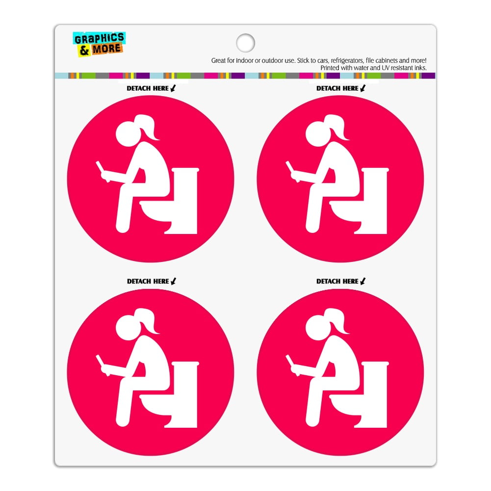 Girl Poop Pooping Sitting on Toilet Funny Refrigerator Fridge Locker ...