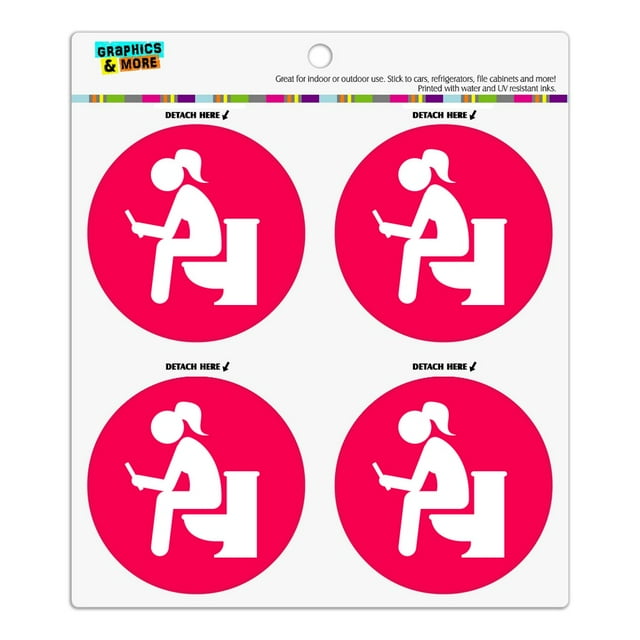Girl Poop Pooping Sitting on Toilet Funny Refrigerator Fridge Locker ...