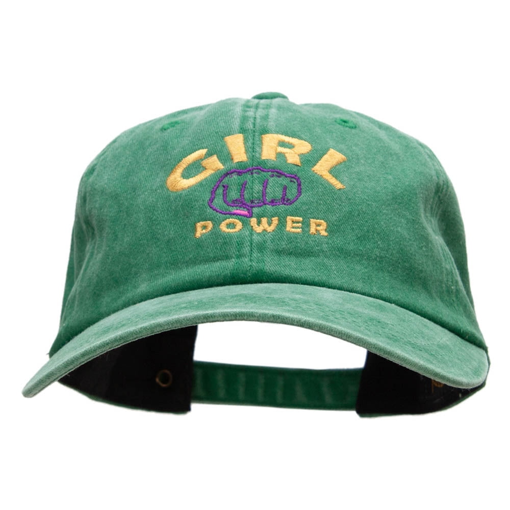Girl Power Embroidered Unstructured Pigment Dyed Cap - Kelly Green OSFM ...