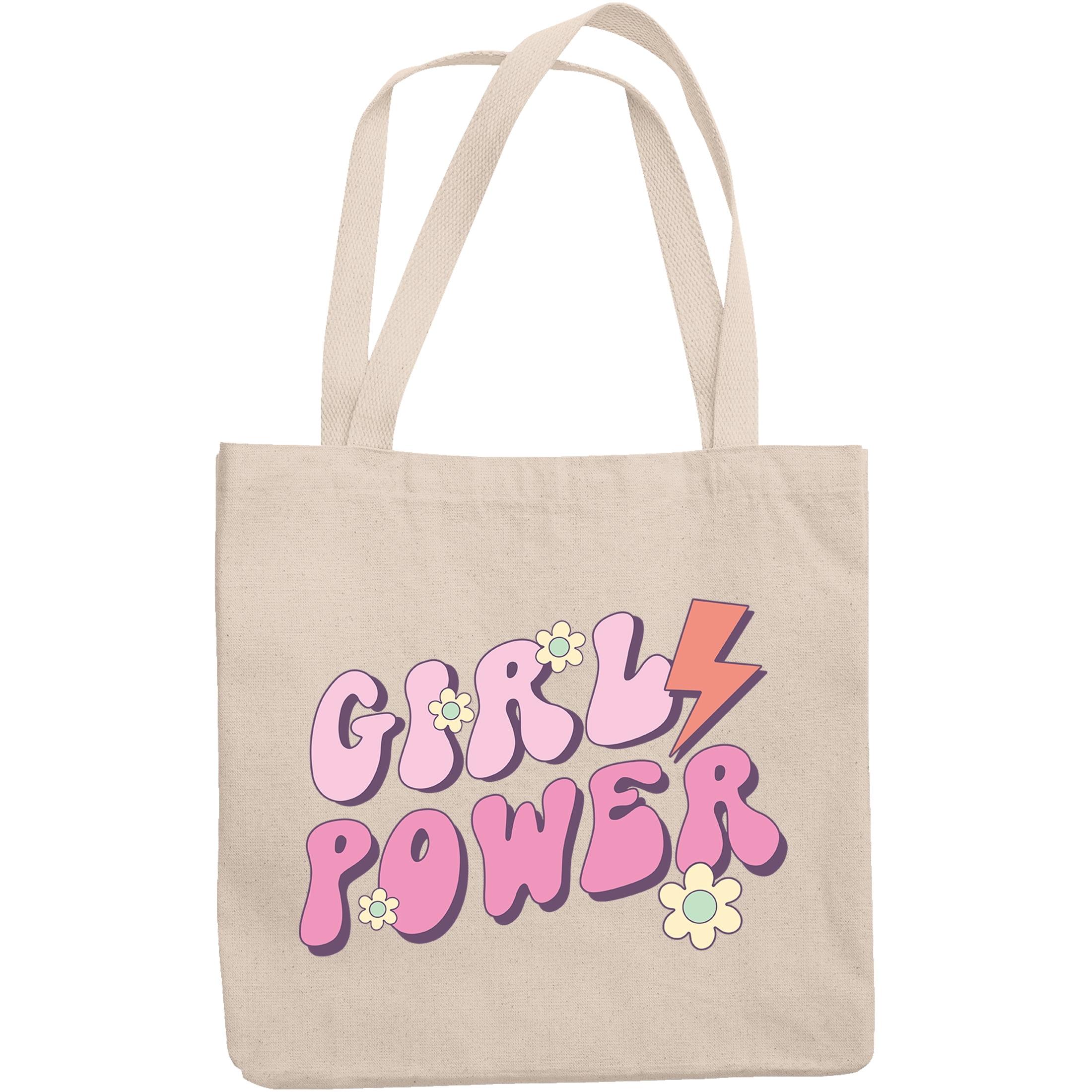 Girl Power, Retro Feminist Art Merch Gift, 12oz Canvas Tote Bag ...