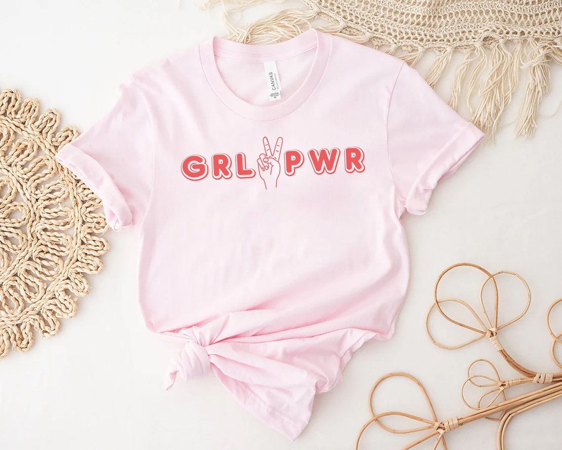 Girl Power T-Shirt, Grl Pwr, Peace Shirt, Girl Power, Girl Power Shirts ...