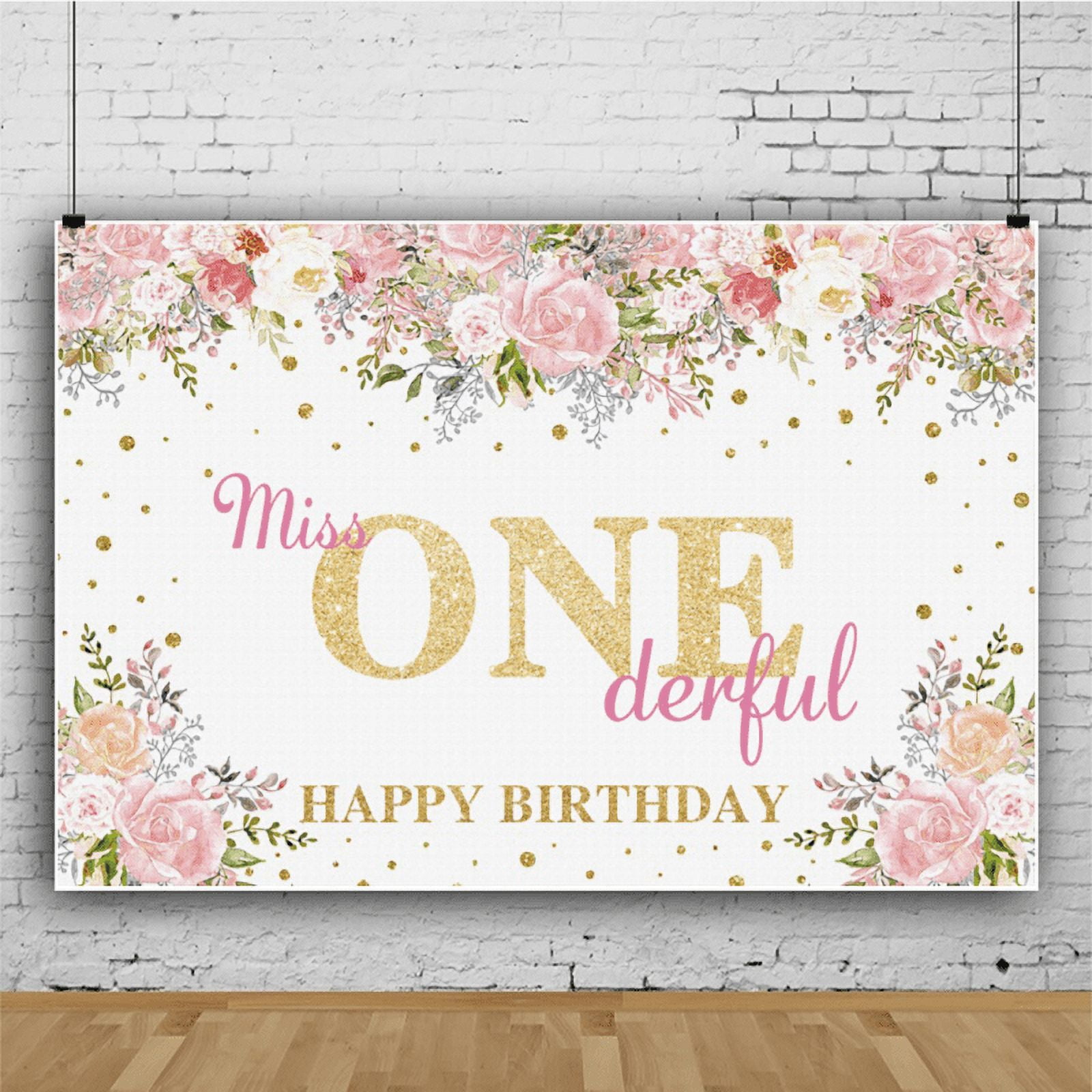 Girl Princess Backdrop 4x3ft Pink Baby Shower Backdrop for Girls 1st ...