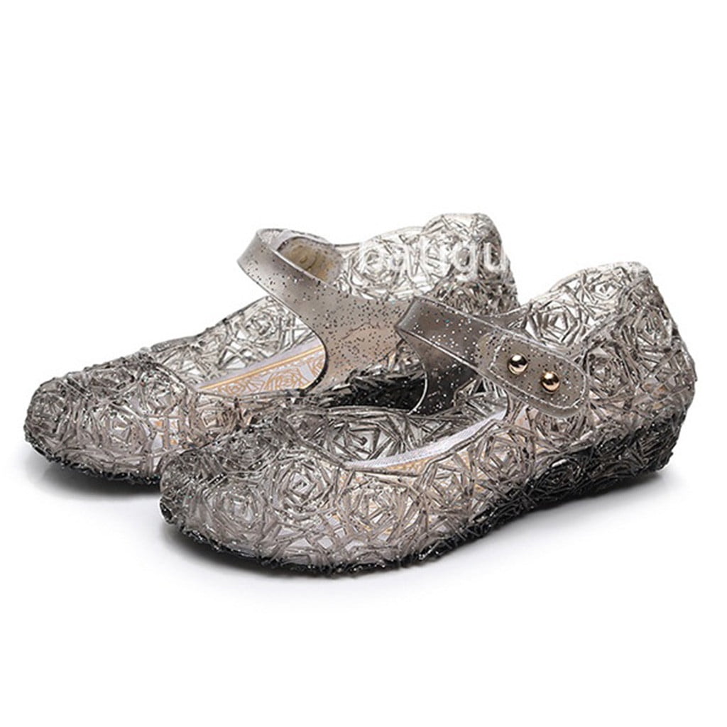 Girl Princess Jelly Flats Mary Jane Dance Party Wedge Shoes Snow ...