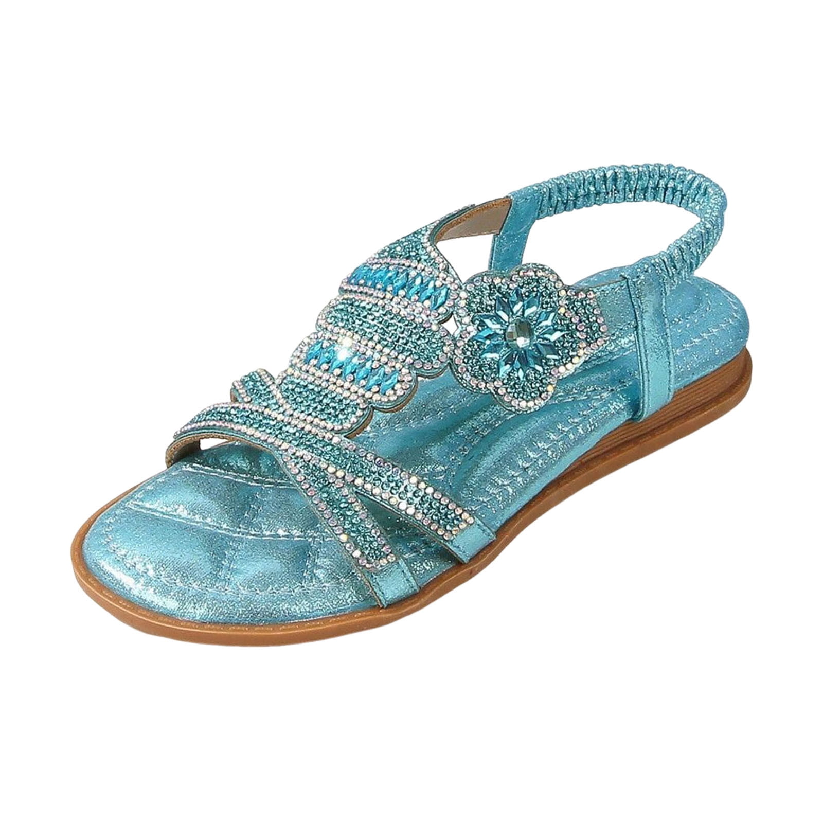 Girl Princess Sandals 6-7 Years Blue Sandals for Girls Summer Shoes ...