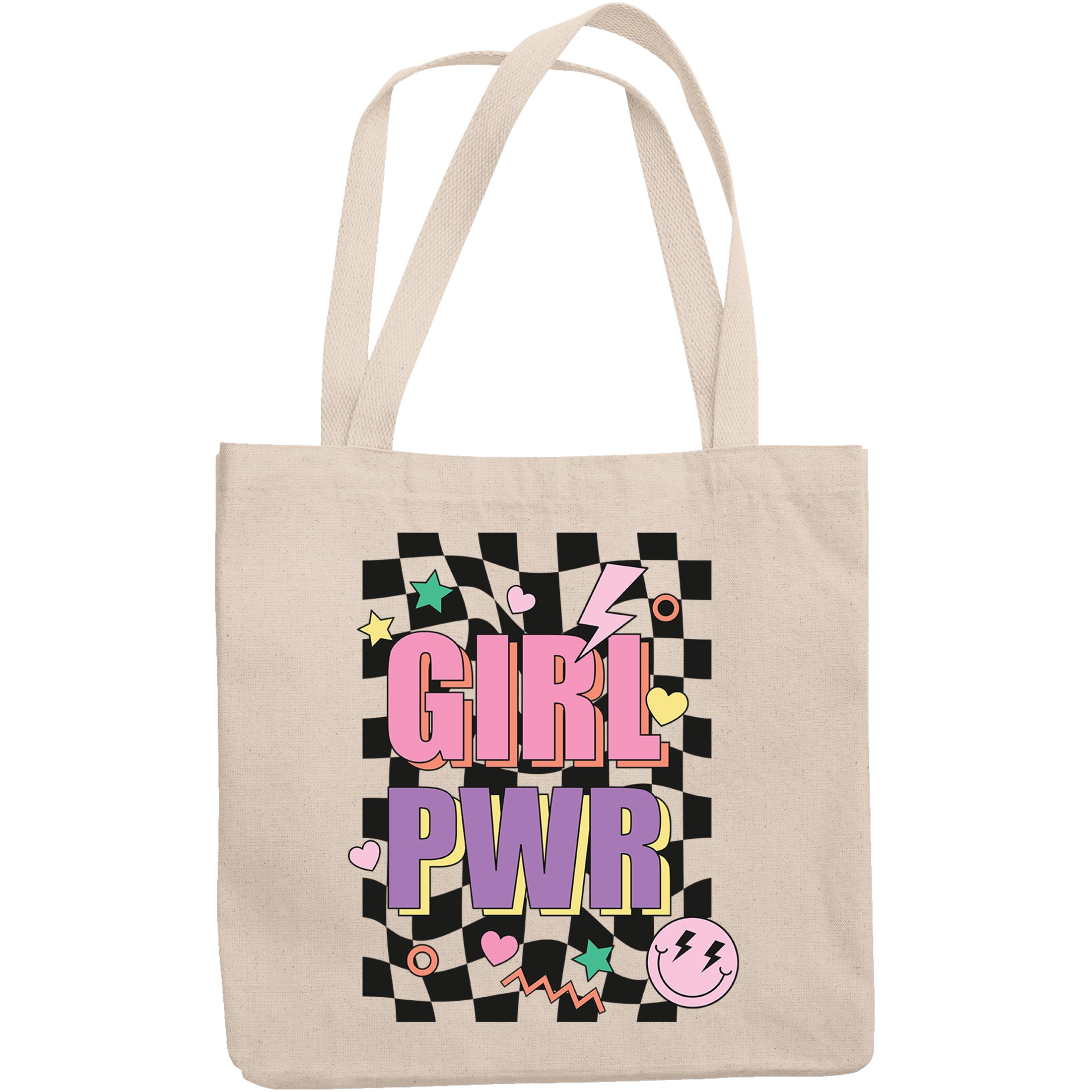 Girl Pwr, Retro Feminist Themed Art Merch Gift, 12oz Canvas Tote Bag ...