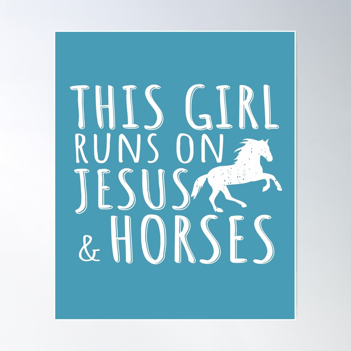 This Girl Runs On Jesus And Horses Lover Gifts For Girls Horse Riders ...