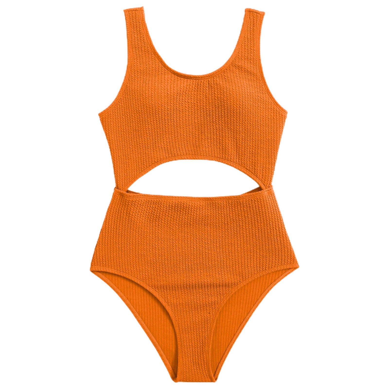 Girls 1 Piece Solid Color Swimsuit Bathing Suit Swimwear Leisure