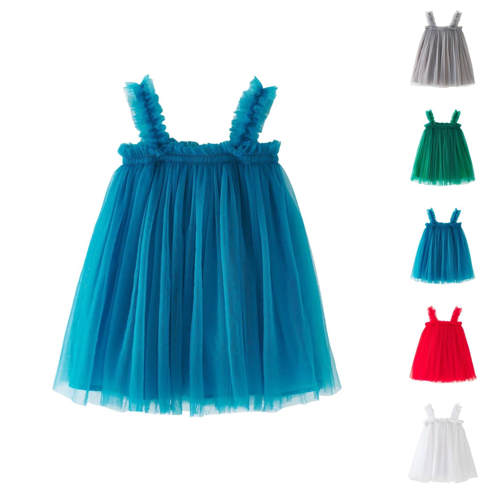Girl'S Dress Toddler Girls Sleeveless Tulle Dress Dance Party Princess ...