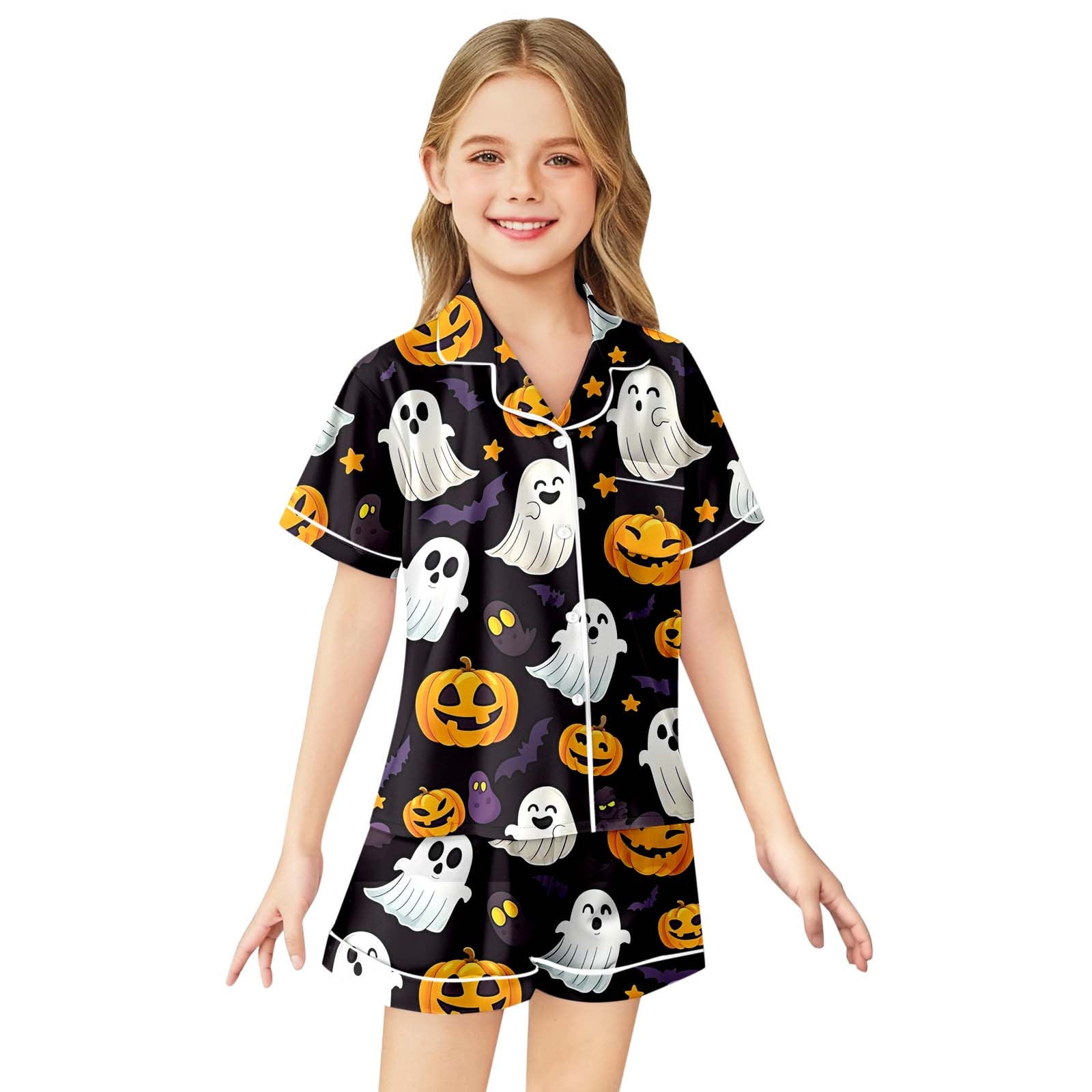 Girl Satin Pajamas Set Girls Button Down Pajamas Set Kids Pajamas ...