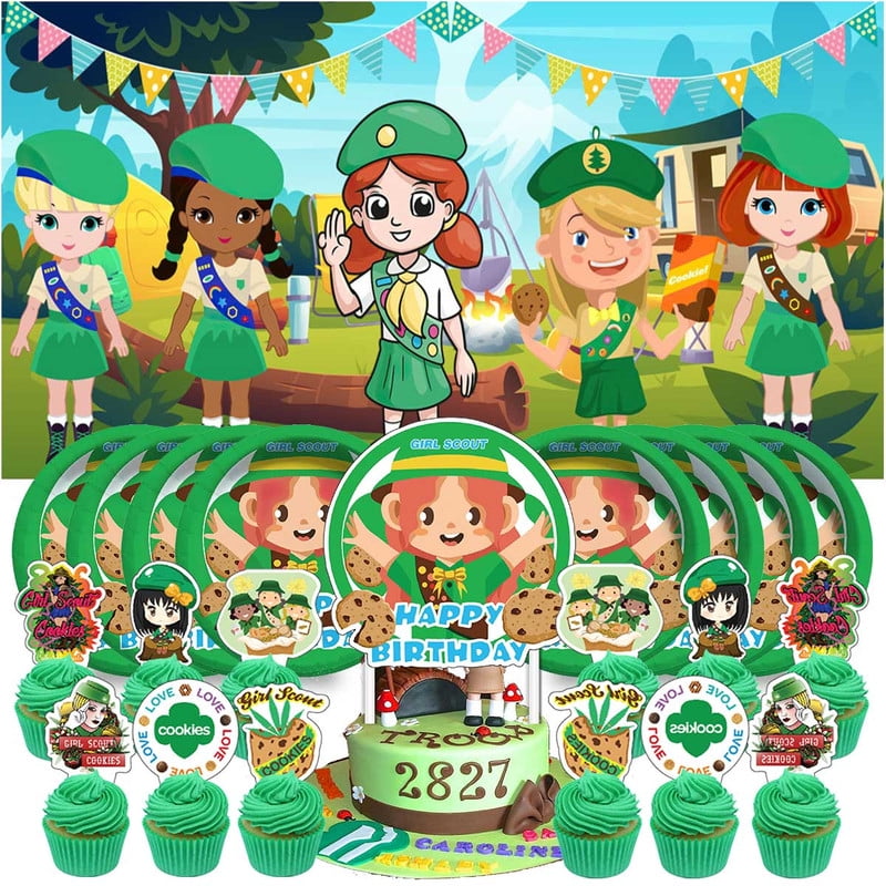 Girl Scout Party Supplies Decor Decorations Plates Background Cake ...