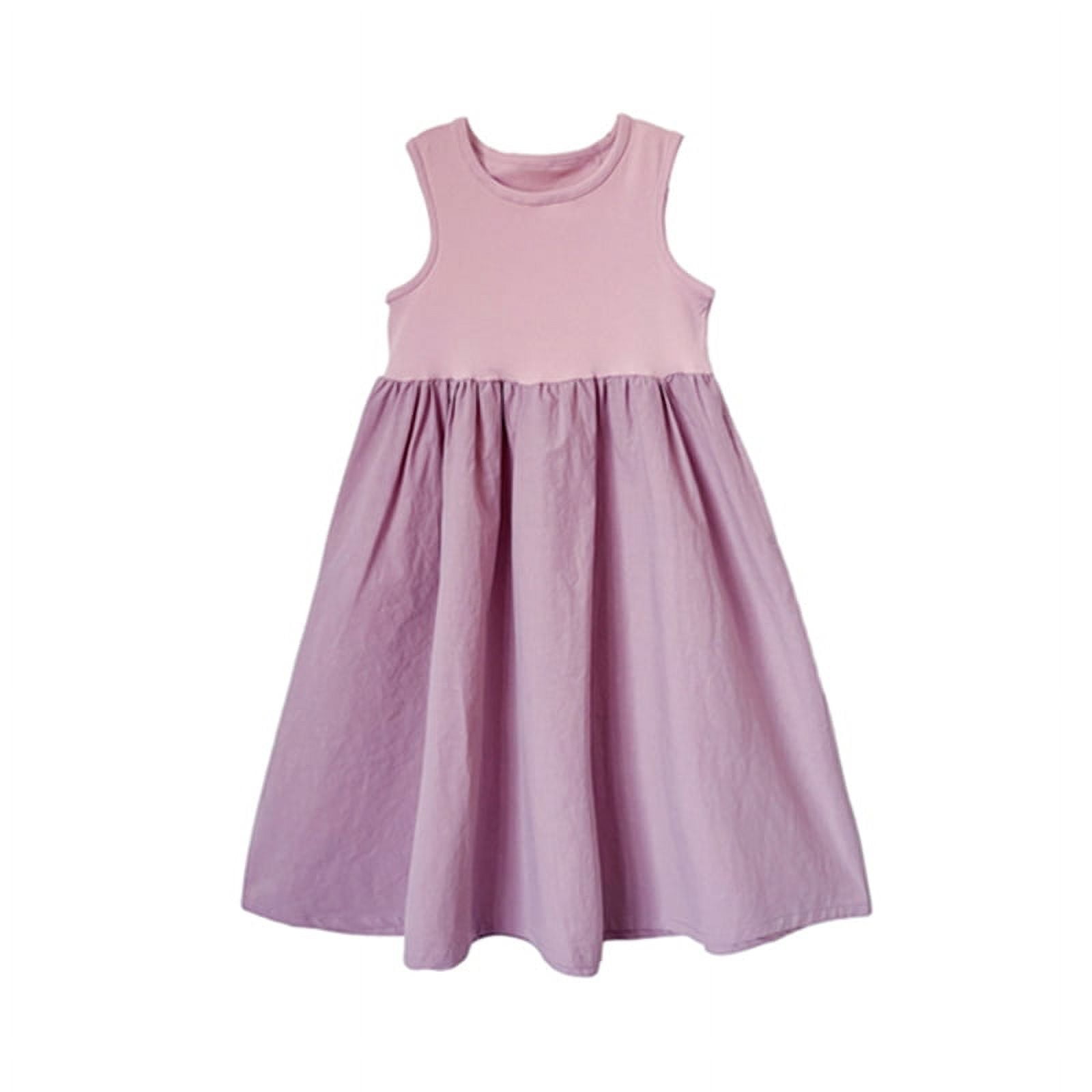 Girl Sleeveless Fluffy Dress Girls' Sweet Princess Dress Skin-friendly ...