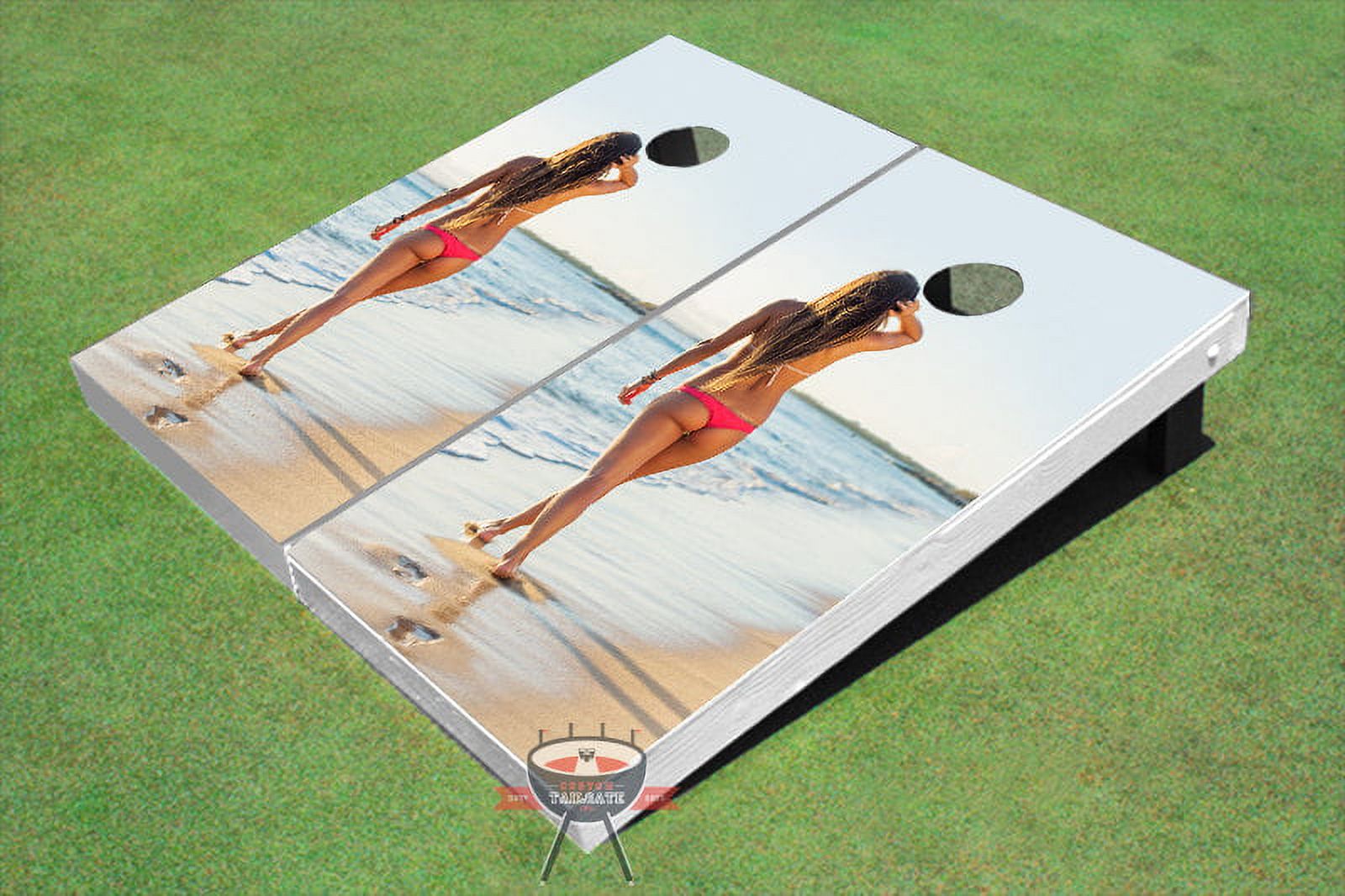 Girl Standing On The Beach Theme Cornhole Boards - Walmart.com