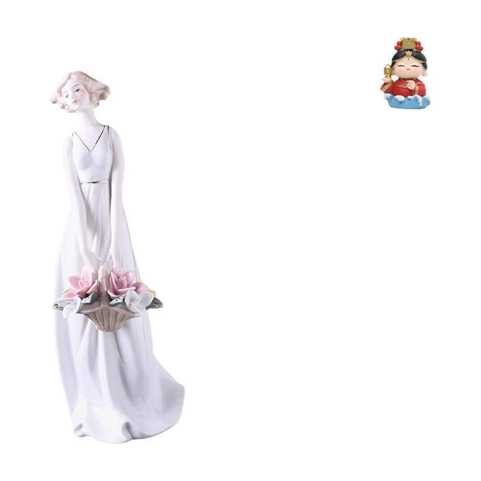 Girl Statue Figurine Mazu Mother Ornament Resin Material for Bedroom ...