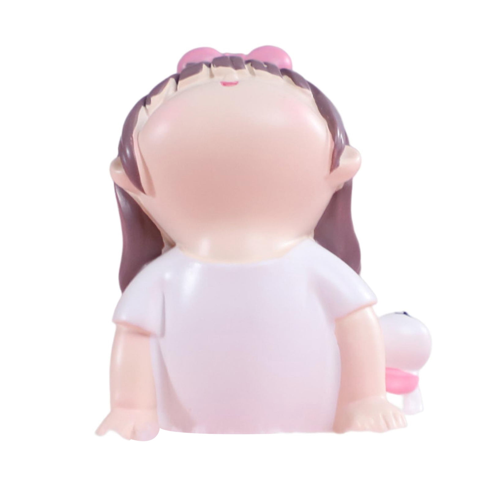 Girl Statue Vivid Appearance Anti-fading Resin Cute Yoga Pose Little ...