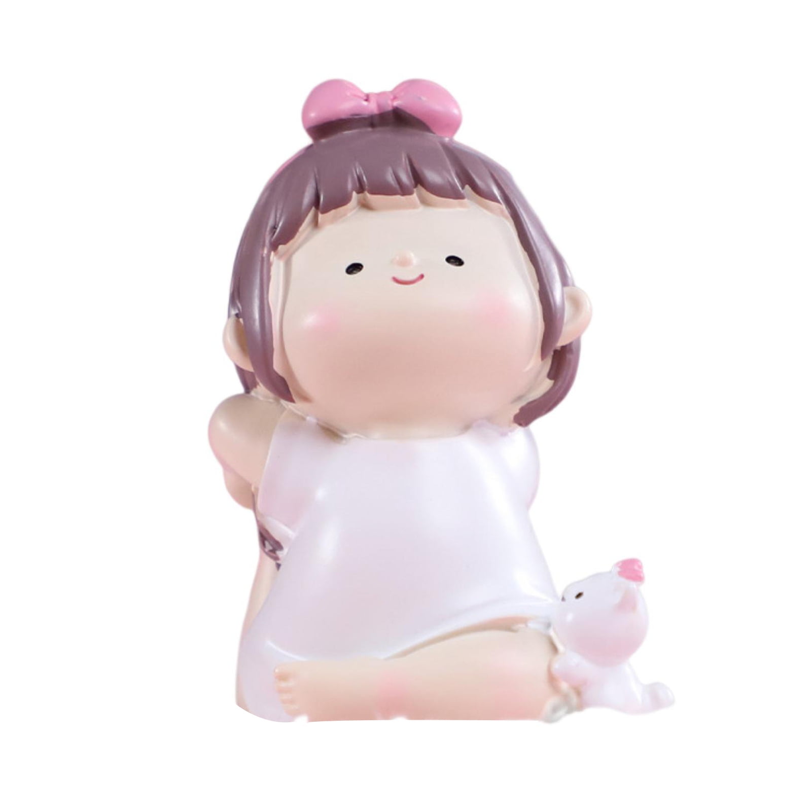 Girl Statue Vivid Appearance Anti-fading Resin Cute Yoga Pose Little ...