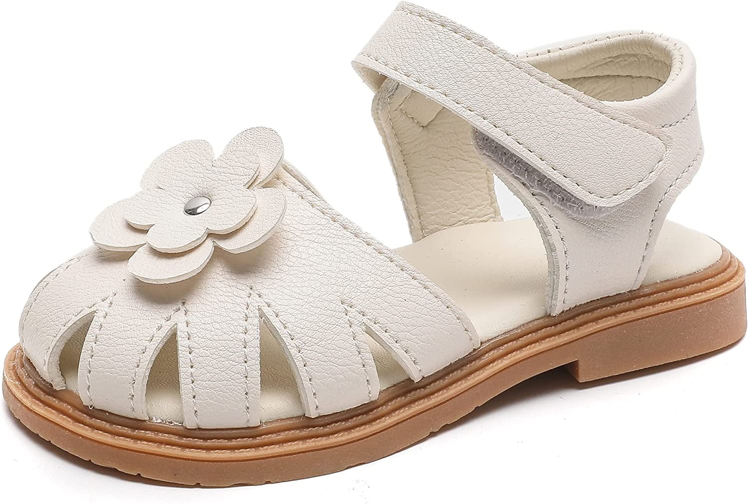 Girl Summer Cute Wrap Toe Toddler Soft Flower Flat Beach Sandal Shoes - Walmart.com